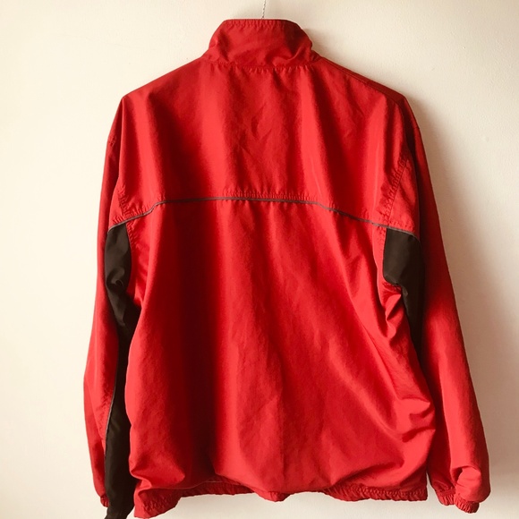 Reebok | Jackets & Coats | Reebok Windbreaker Red Black Vintage Full ...